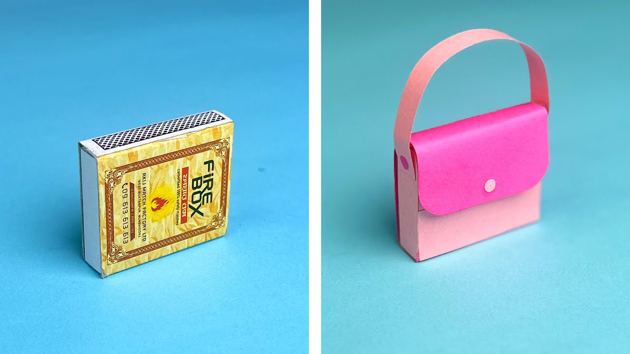 DIY Mini Bag With Matchbox - How To Make A Cute And Easy Miniature ...