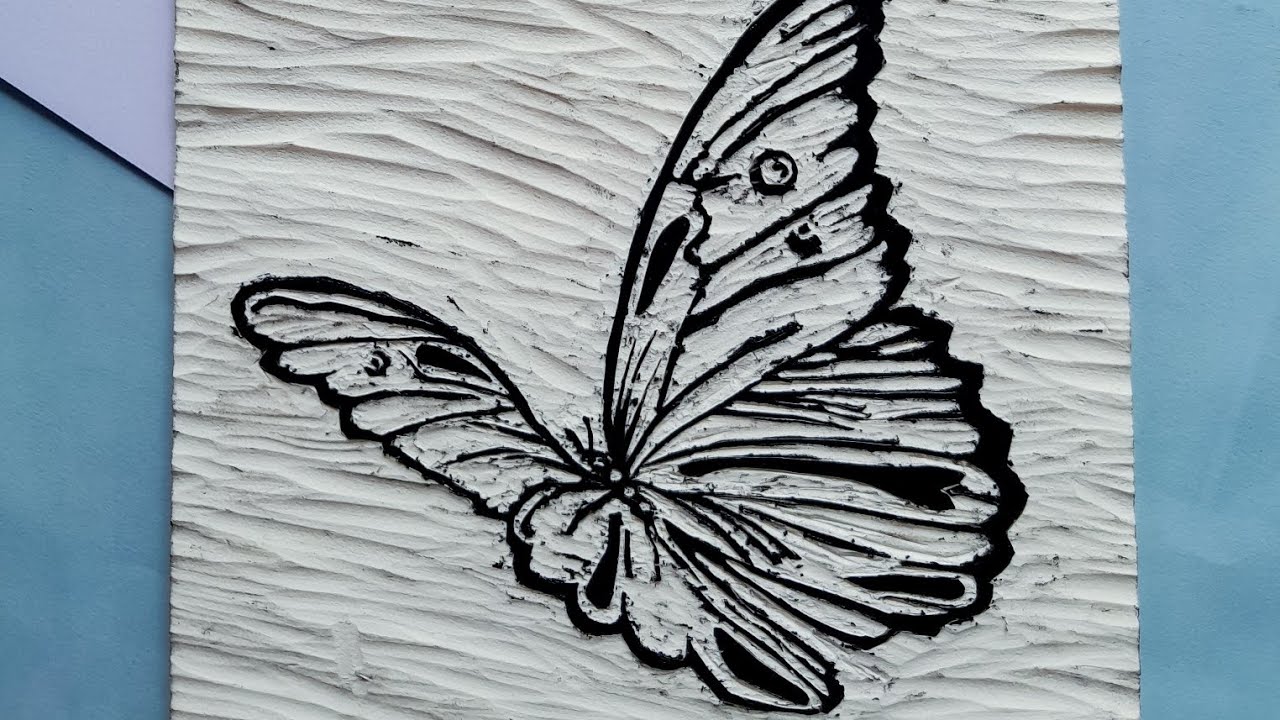 Linocut /Wood carving /Wood engraving /Butterfly -Printmaking - YouTube