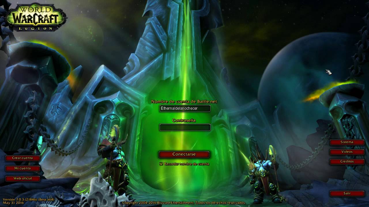 New login screen and Legion music - YouTube