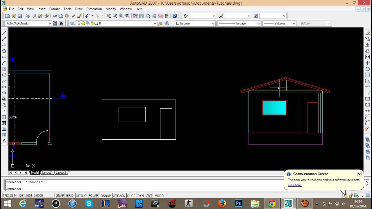 Tutorial de como iniciar uma fachada no AutoCAD - Aula 3 - YouTube