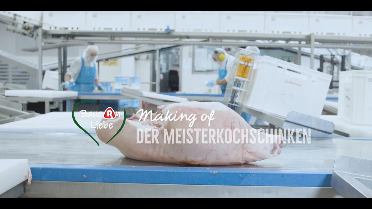 Herstellung des BauernLiebe-Meisterkochschinken von RASTING - YouTube