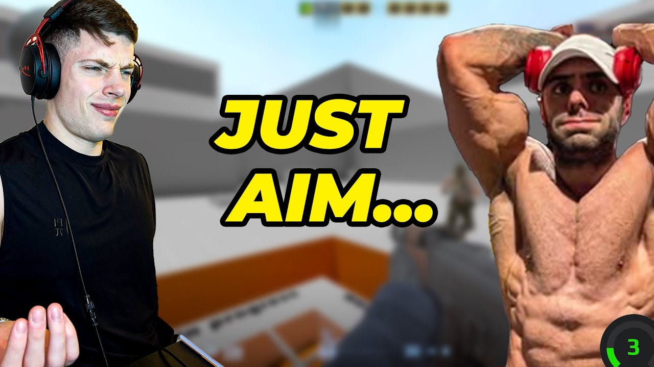 CS2 coach makes a PRO BODYBUILDER aim like a 15yo - YouTube