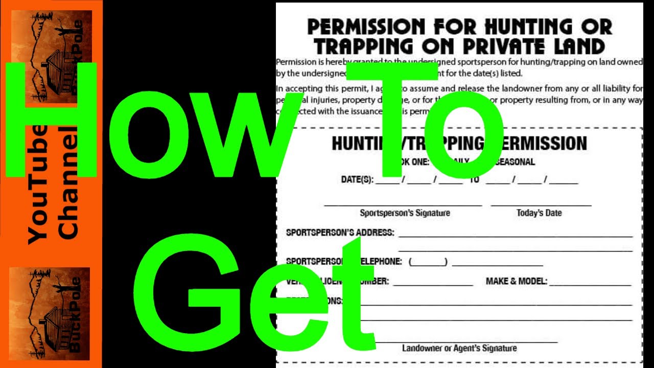 Get hunting permission anywhere! - YouTube