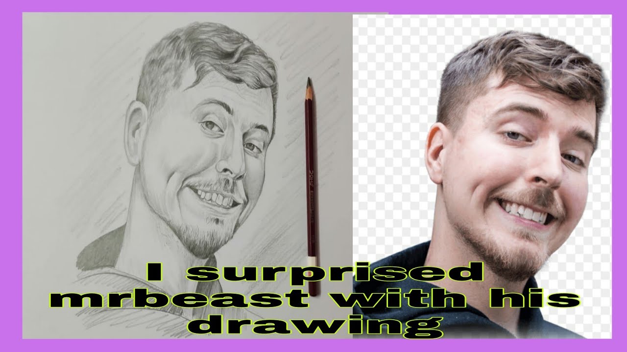I Surprised @MrBeast / How to draw mr. beast / mrbeast Drawing ...