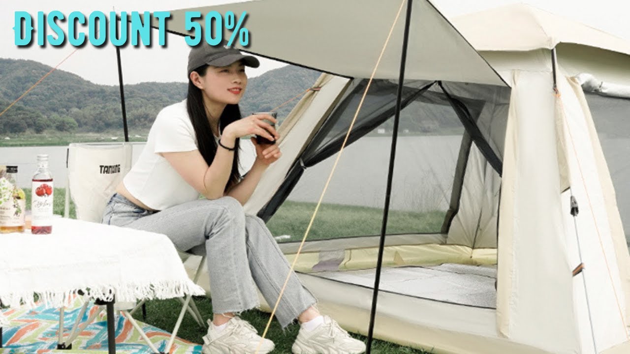 5 8 Person Outdoor Automatic Quick Open Tent Rainfly Waterproof Camping ...