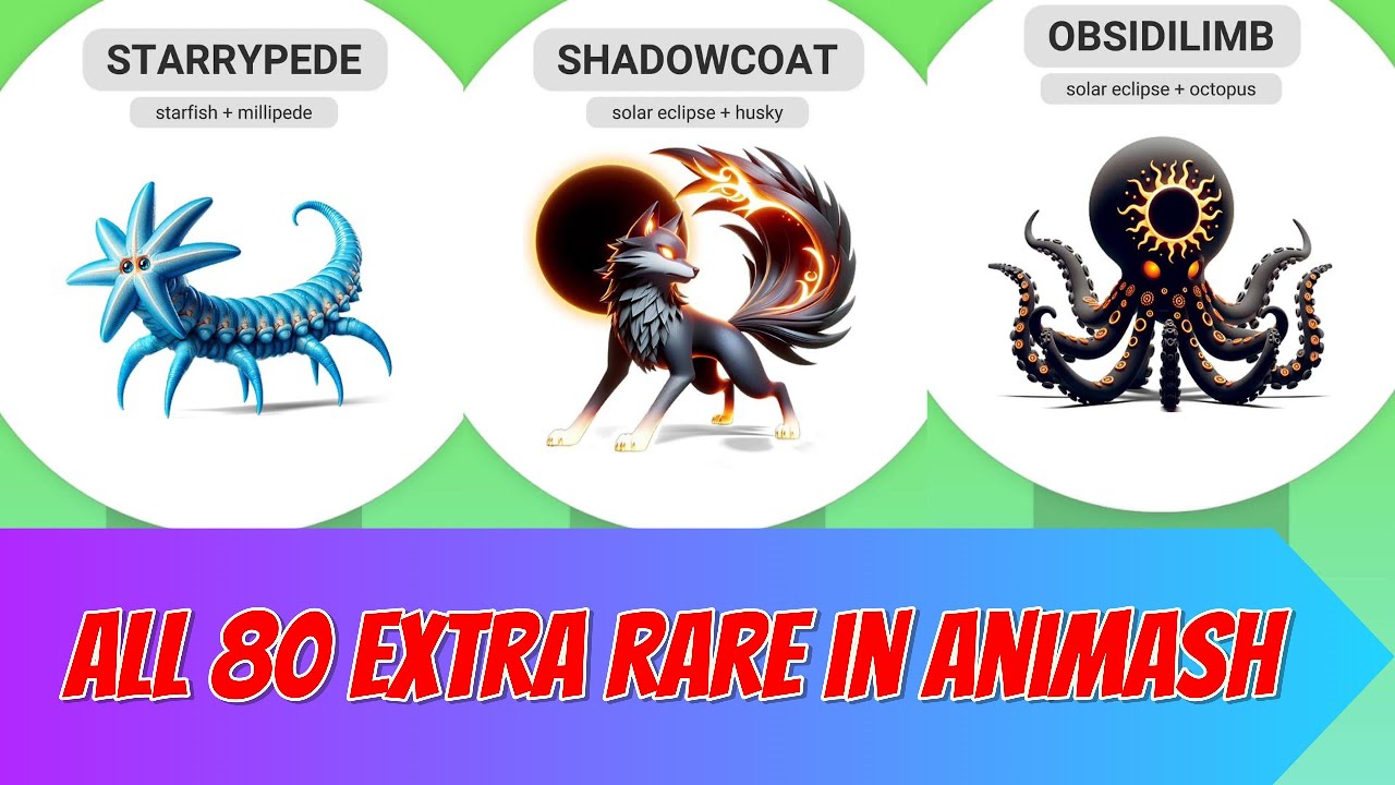 Discovering ALL 80 Extra Rare Animash Creatures NOW - YouTube