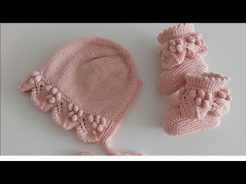 Üzüm Yapraklı Patik Ve Şapka Yapımı