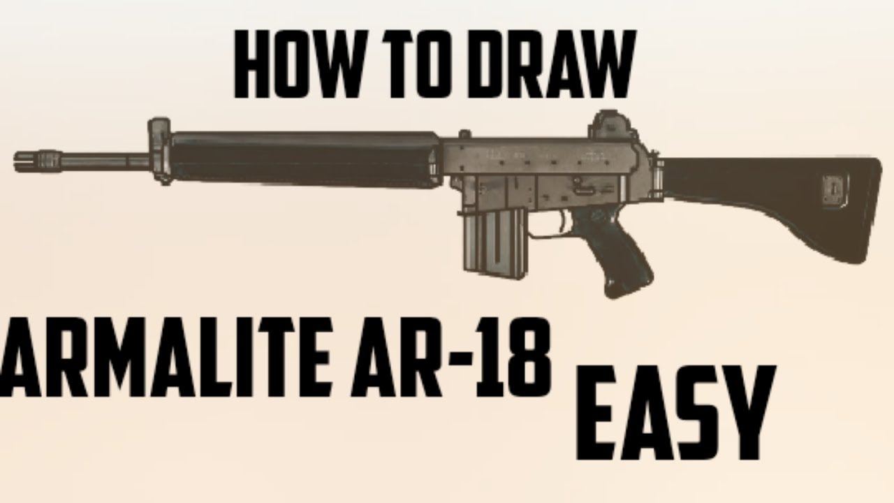 How to draw Armalite AR-18 /TIME PASS - YouTube
