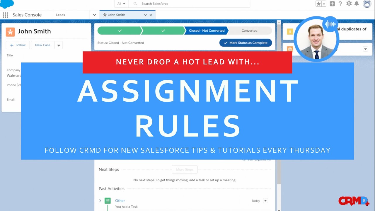 Never Drop A Hot Lead With Lead Assignment Rules In Salesforce - YouTube