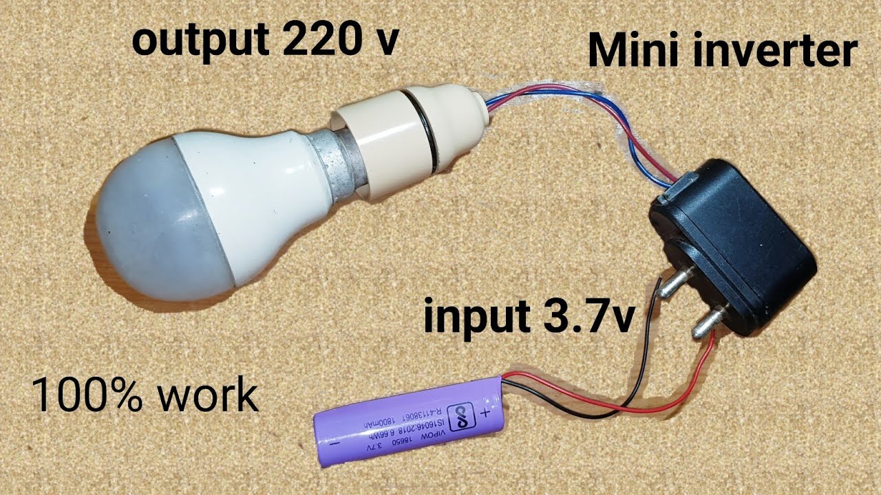 How to Make Simple Inverter from Charger | 3.7v to 220v Inverter | Mini ...