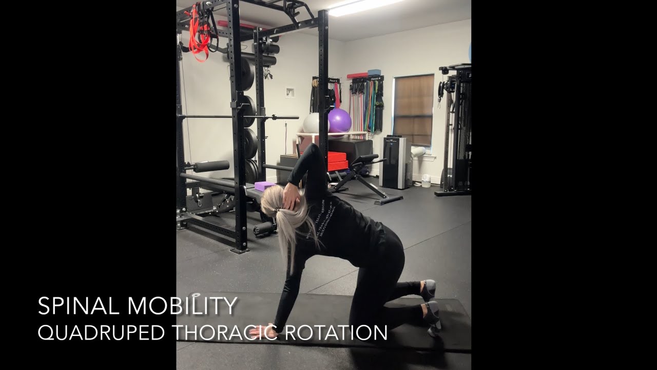 MOBILITY: Spine- Quadruped Thoracic Rotation - YouTube