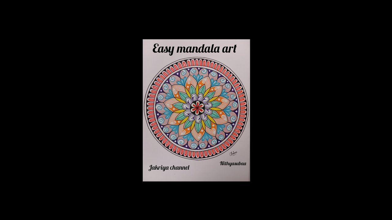 How to draw mandala art/mandala Art circle/stepbystep Easy mandala art for beginners/colored ...