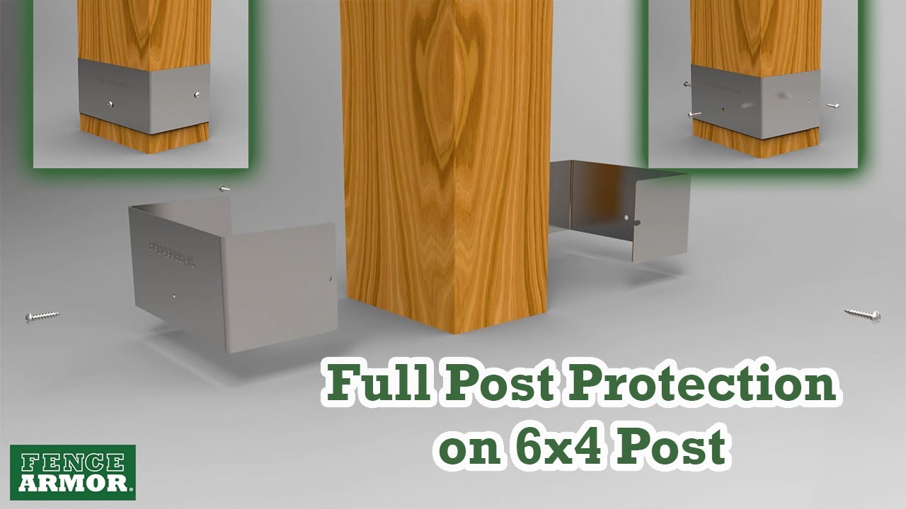 Fence Armor Post Guard Full Post Protection on 6x4 Post | Fence Armor ...