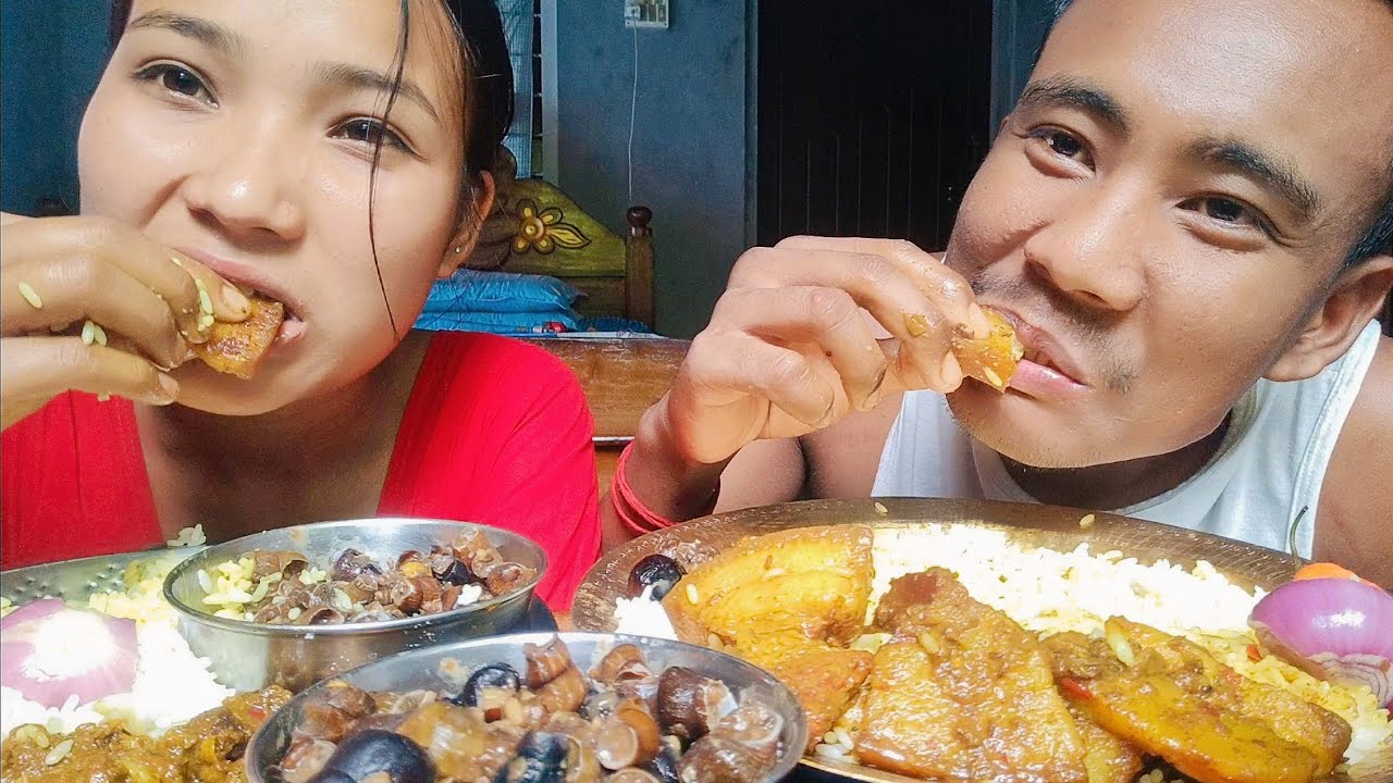 MUKBANG : Spicy Pork Ribs Meat Curry With Rice Eating | Healthy Snail ...