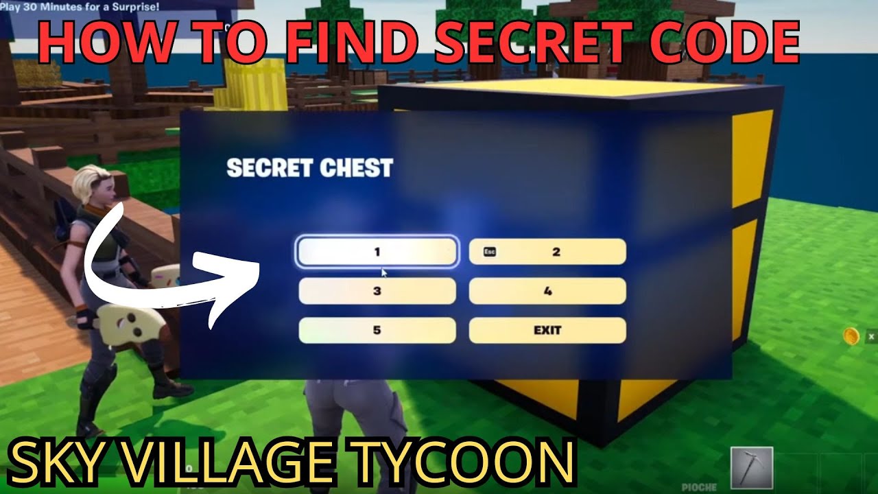 HOW TO FIND SECRET CODE ON SKY VILLAGE TYCOON / Open secret chest sky ...