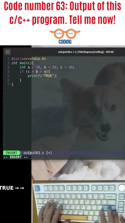 Code number 63: Output of this c/c++ program. Tell me now! #shorts #programming #coding #c - YouTube