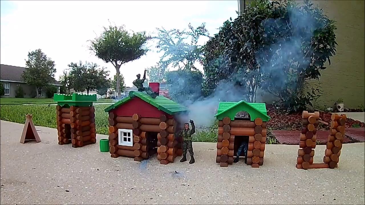 Lincoln Log Cabin Bomb Explosion IN SLOW MOTION! - YouTube