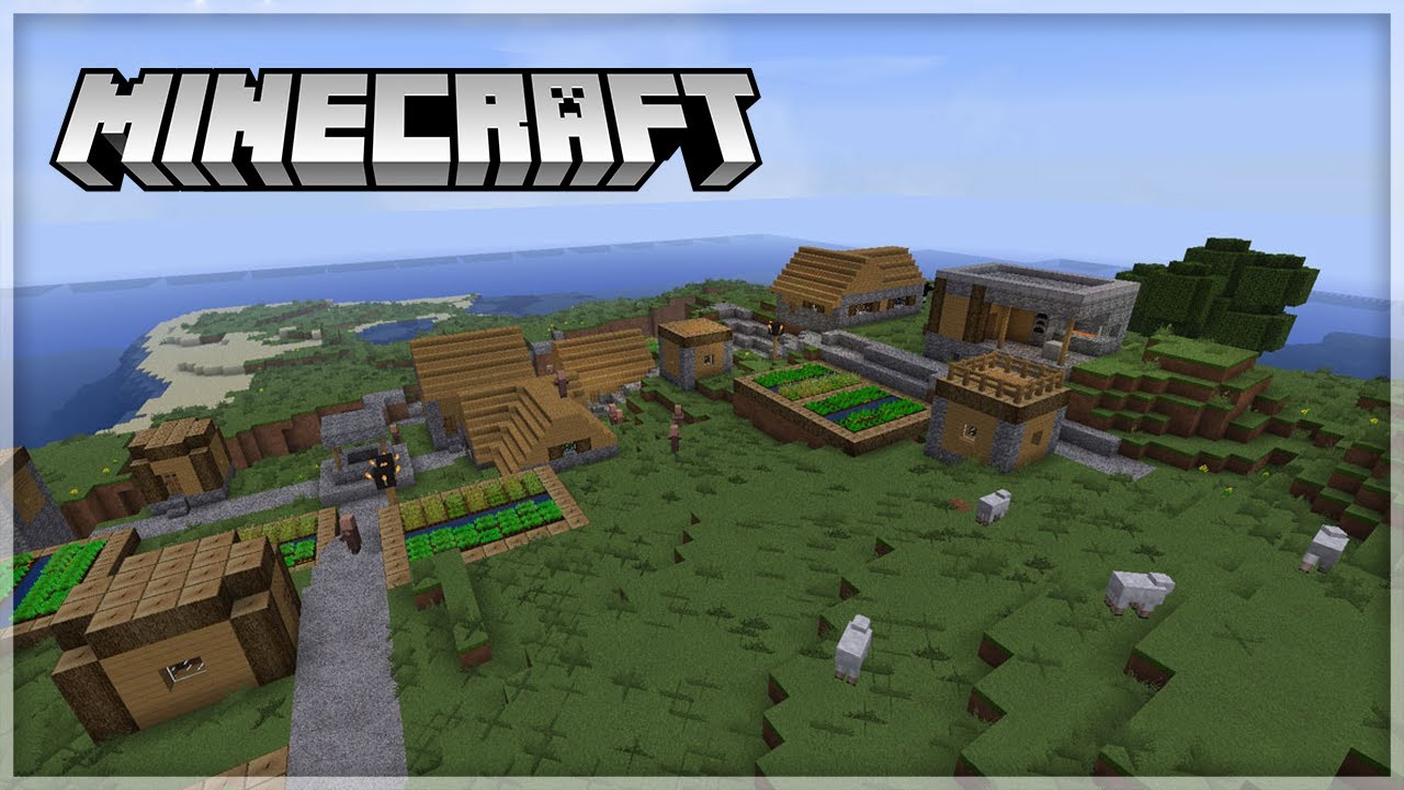 Great Starting Spawn Between Two Villages | Minecraft First Timers ...