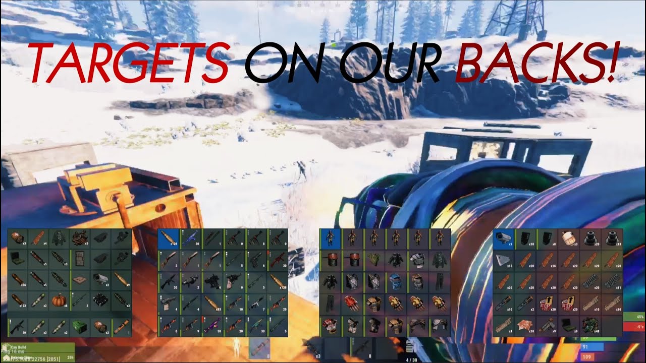 PLAYING WITH A TARGET ON OUR BACKS FROM WIPE DAY! - Rust Console ...