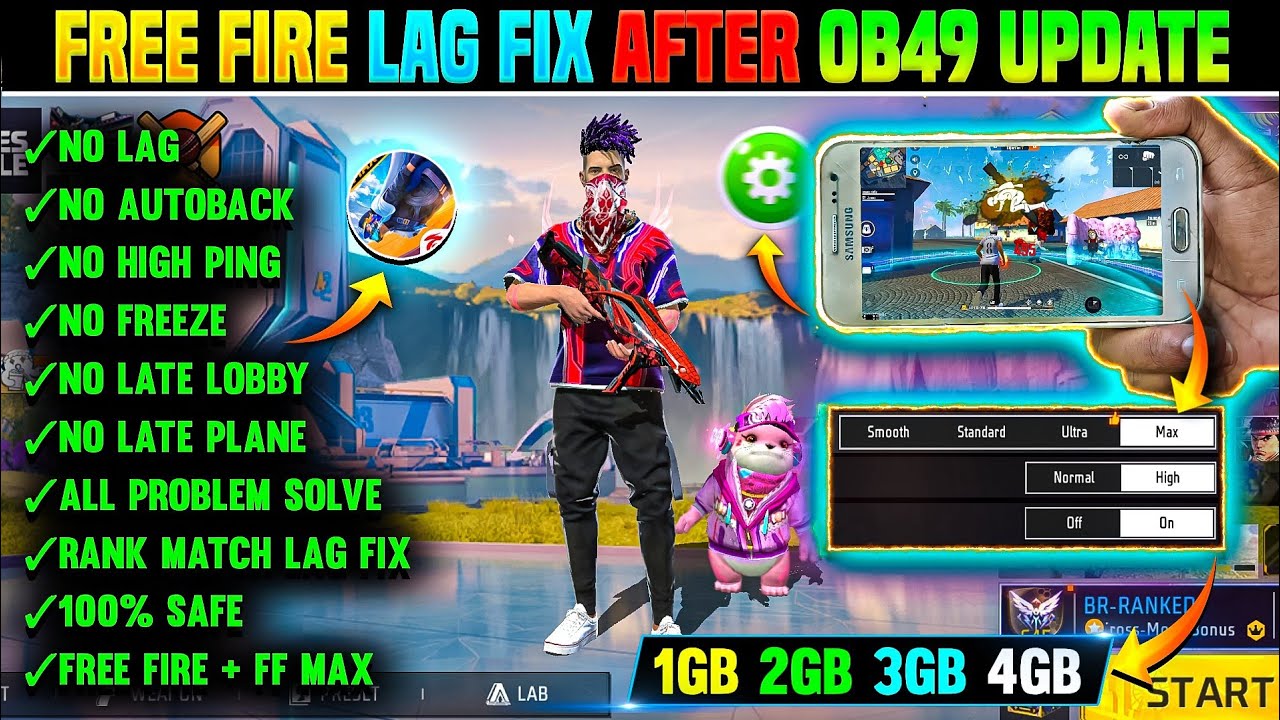 FREE FIRE LAG FIX 1GB 2GB RAM | FREE FIRE LAG FIX AFTER OB49 UPDATE ...