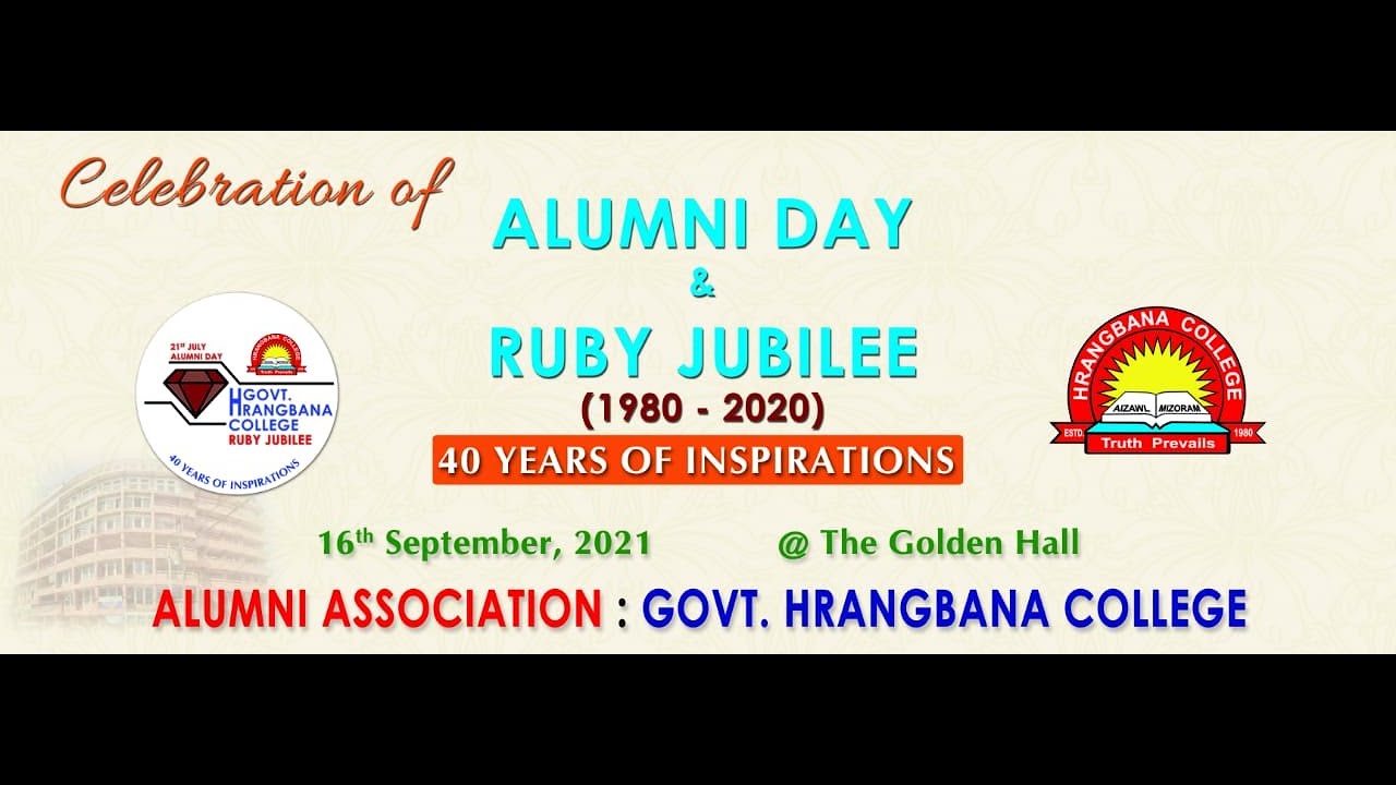 Govt. Hrangbana College Alumni Day & Ruby Jubilee 2021 - YouTube