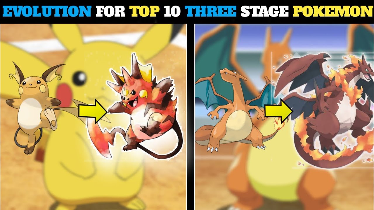 Fourth Evolution For Top 10 Three Stage Pokemon | Explained In Hindi ...