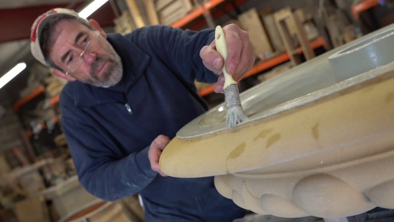 The David Sharp Studio Vermeer Stone Garden Fountain traditional craftsmanship techniques ...