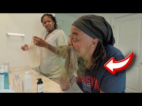 PUTTING FART SPRAY ON MY WIFE FACE TOWEL PRANK!*REVENGE*😂