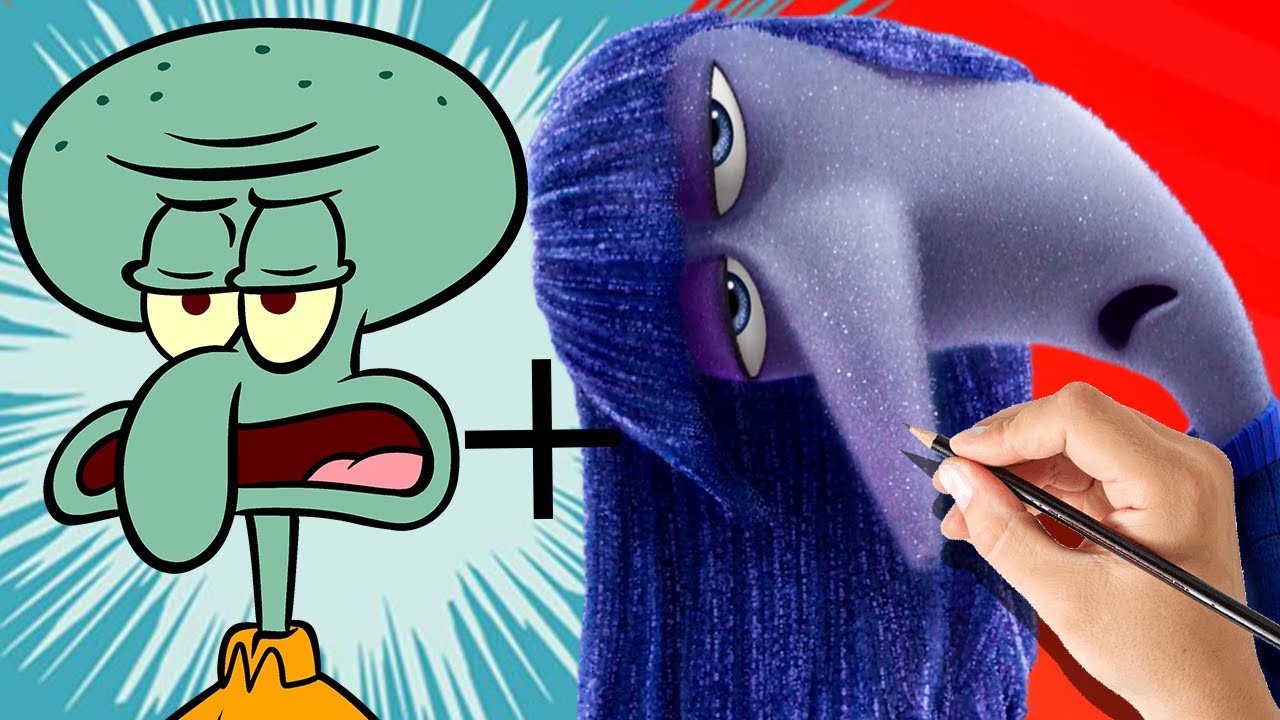 How To Draw Squidward as Ennui Inside Out - YouTube