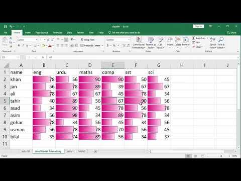 Table in MS Excel 2019 | conditional formatting | MS Excel 2019 | use of table in MS Excel - YouTube
