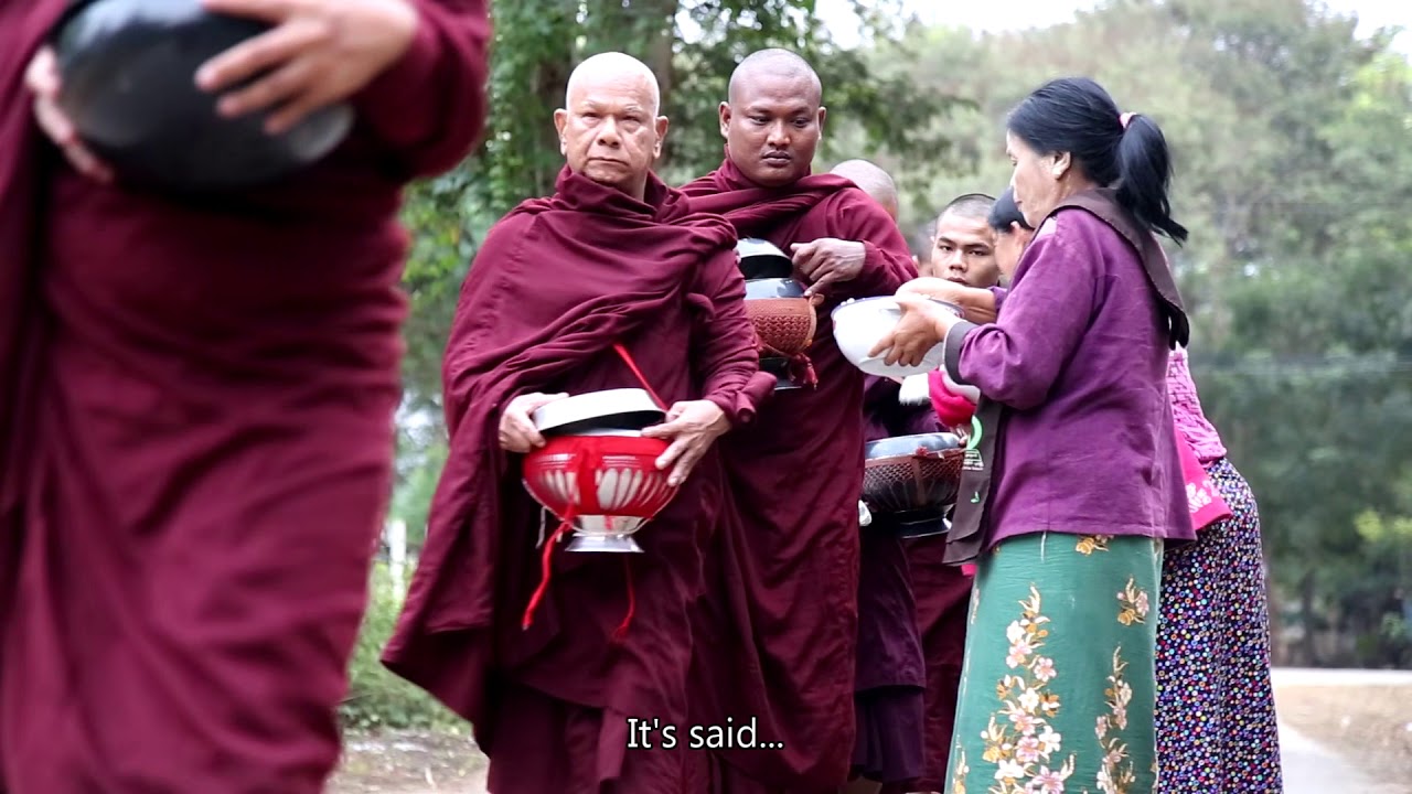 Travels in Myanmar: Buddhist Alms Round in Myanmar - YouTube