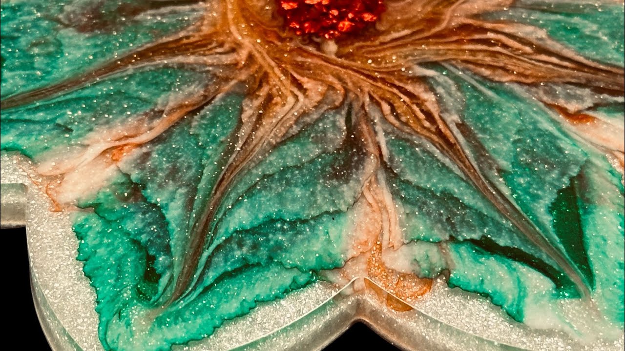 #26 Easy Bloom Flower in Epoxy Resin using Different Inks - YouTube