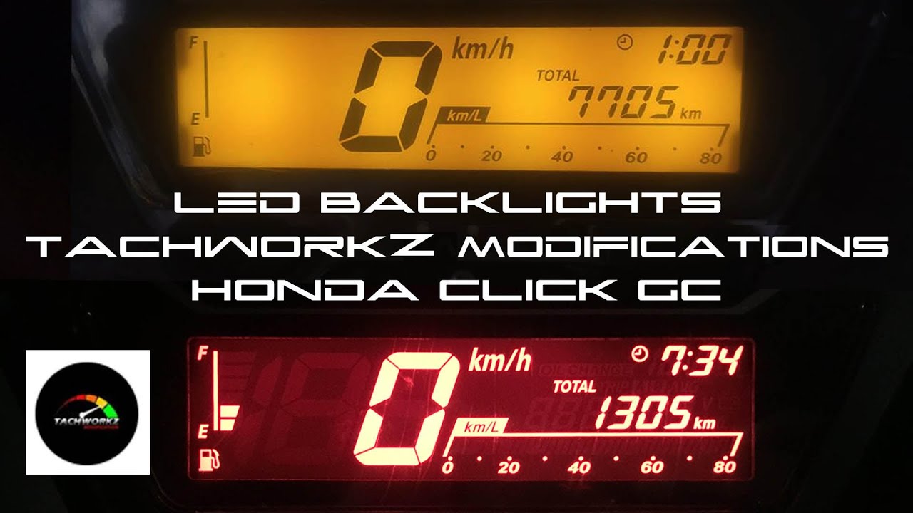 Changing the color of LED back light speedometer for Honda Click 150 ...