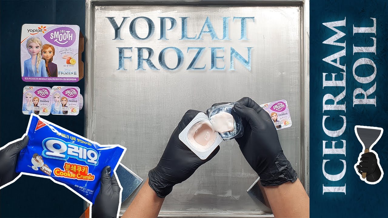 Frozen Yoplait Ice Cream Rolls with OREO Cookie Crumbs - ASMR - YouTube