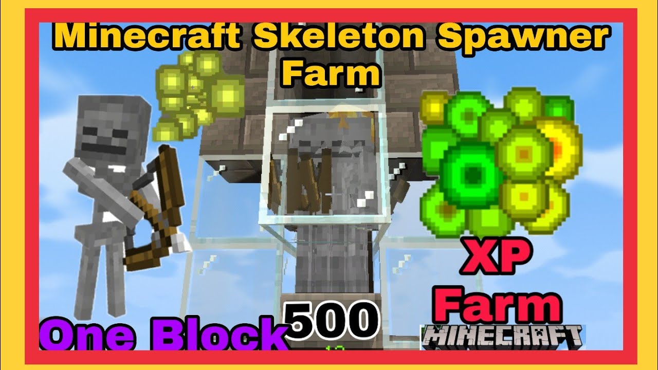 Minecraft Skeleton Spawner Farm - XP Farm In One Block World {#12 ...