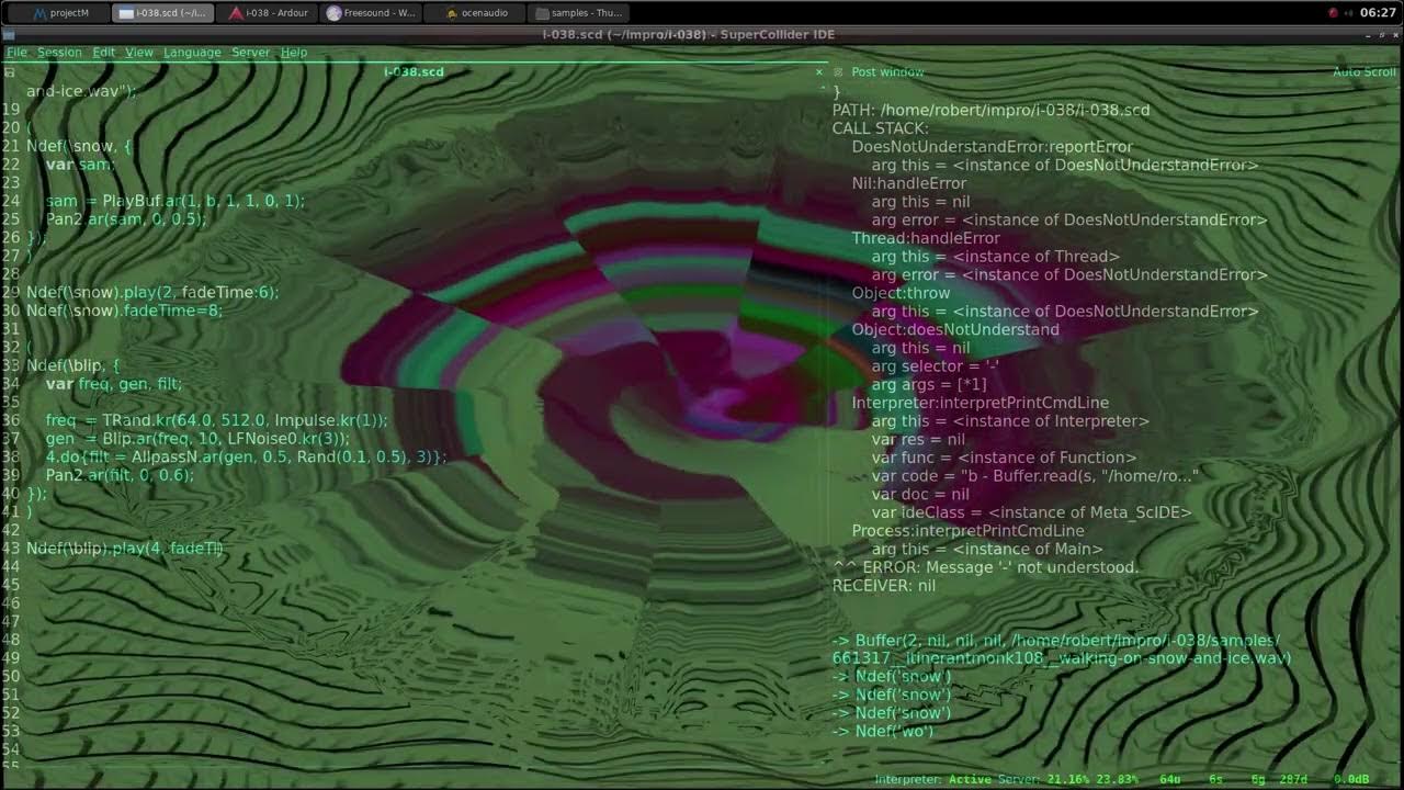 Electroacoustic Improvisation 038 (Live coding with Supercollider) - YouTube