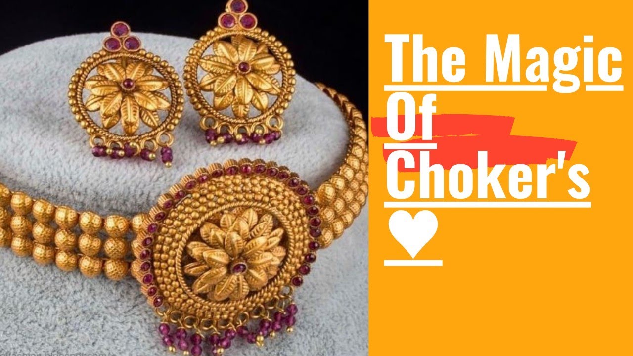 Neck Choker Designs||Gold Neck Choker Designs||Sitara Fashions - YouTube
