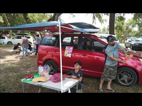 Pantai Cherating | Exora Campervan Camping Dan Mandi Manda. - YouTube