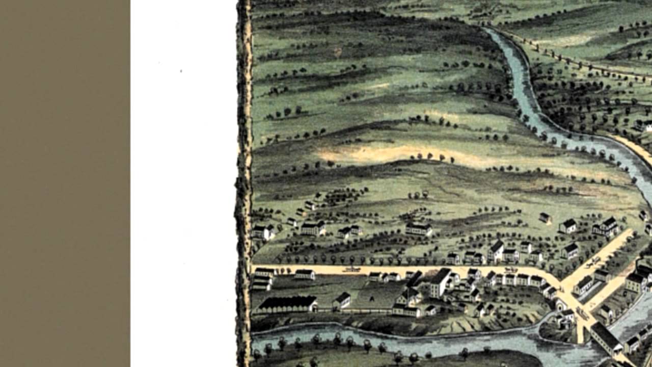 Paris Kentucky 1870 Panoramic Bird's Eye View Map 6643 - YouTube