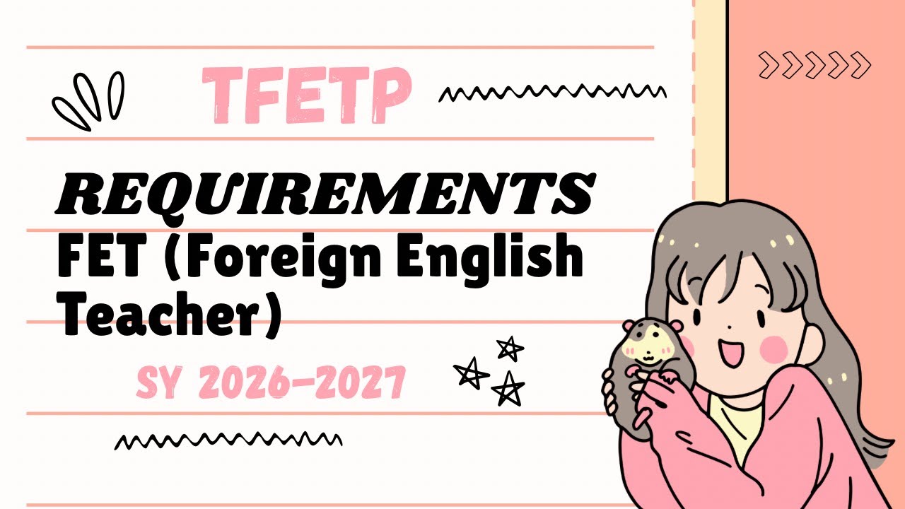 TFETP BASIC REQUIREMENTS FOR FET | OPENS ON FEBRUARY 2, 2026 | SY 2026/ ...