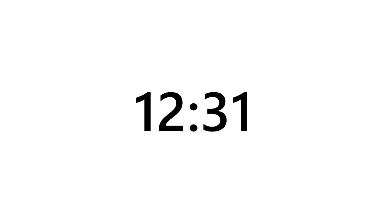 Timer for 12 minutes and 31 seconds - YouTube