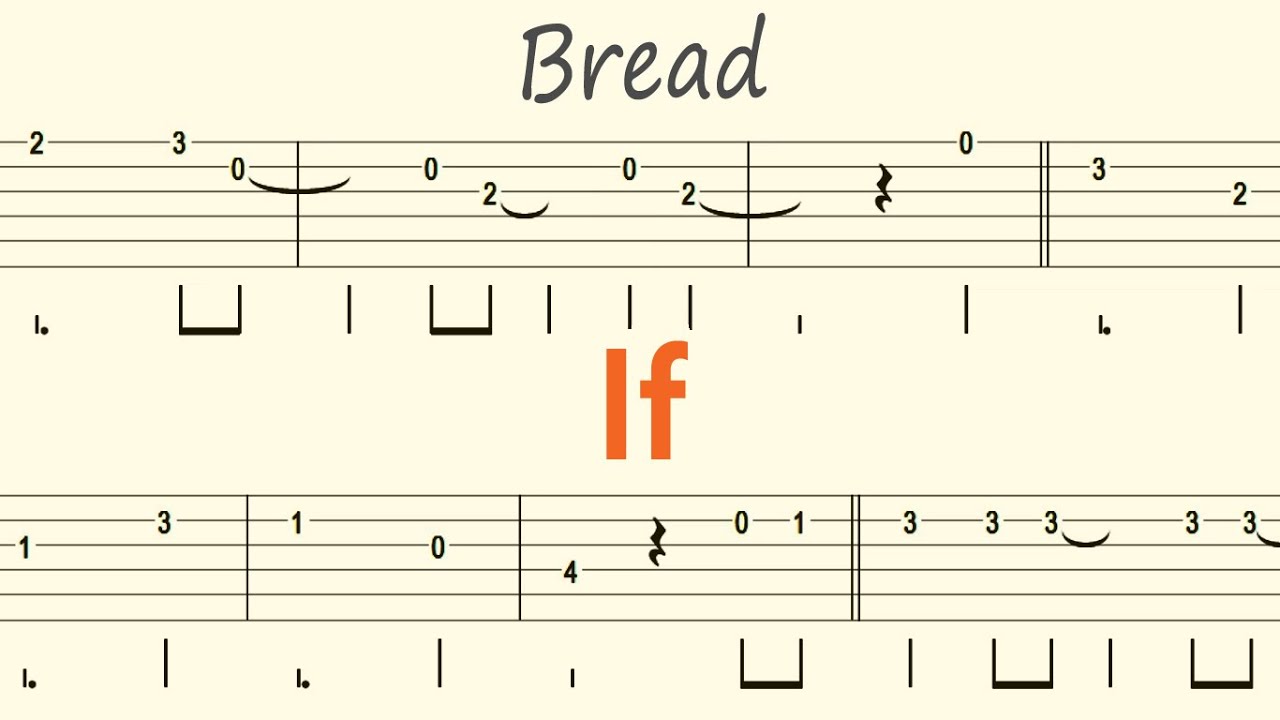 If / Bread / Guitar Solo Tab+BackingTrack - YouTube