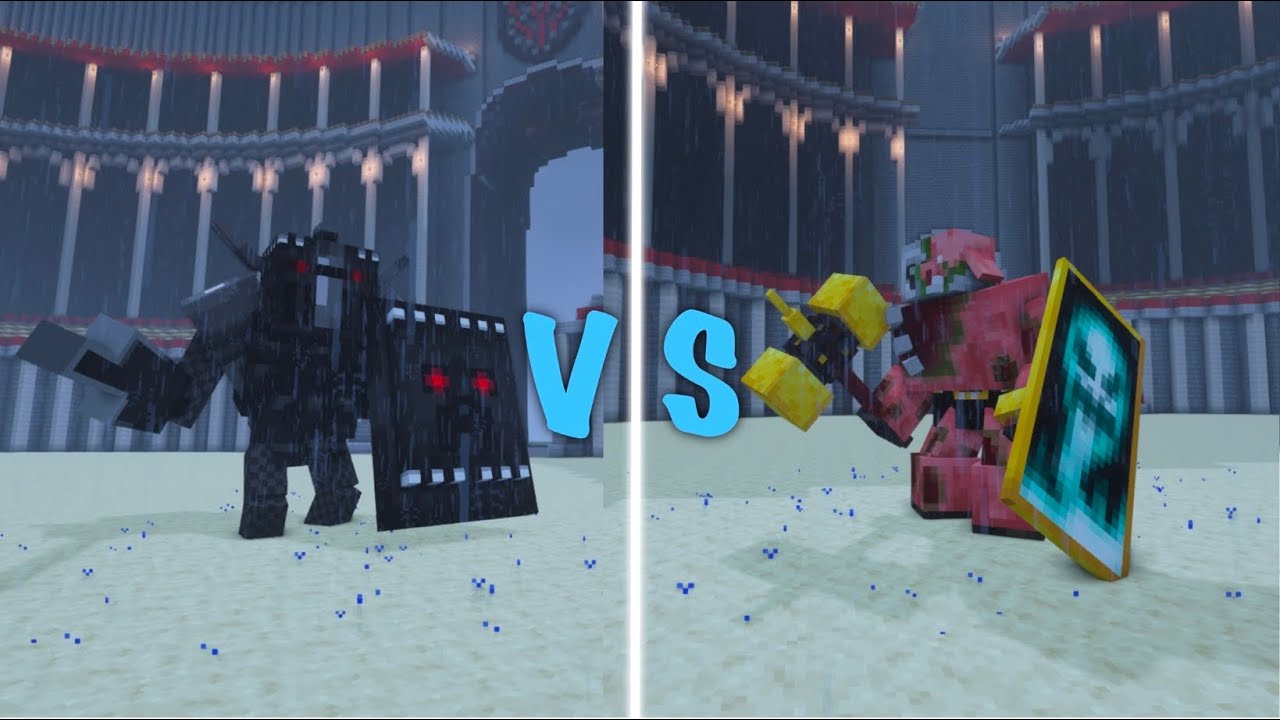 Dark Knight vs Mutant Zombified PiglinㅣMinecraft Mob Battle - YouTube
