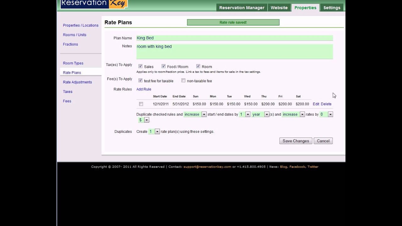 Creating Rate Plans and Adding Rate Rules - YouTube