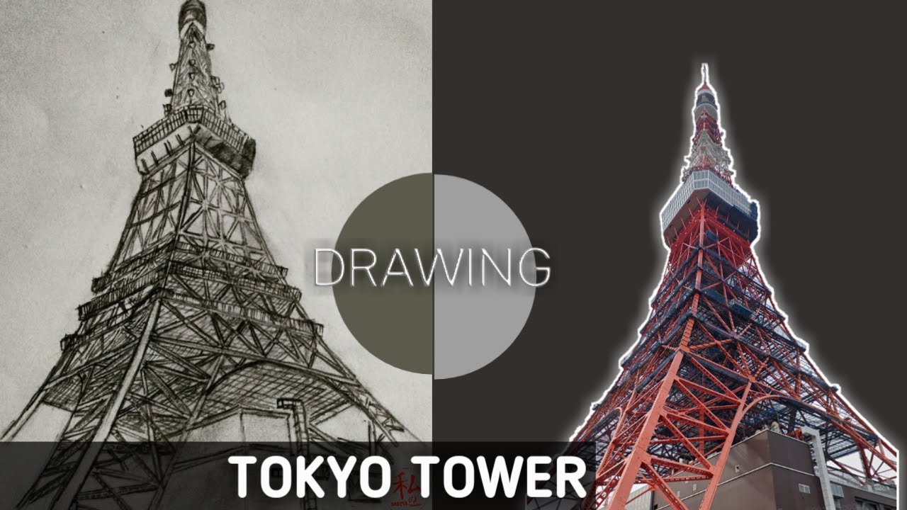 How To Draw Tokyo Tower 東京 タワー - YouTube