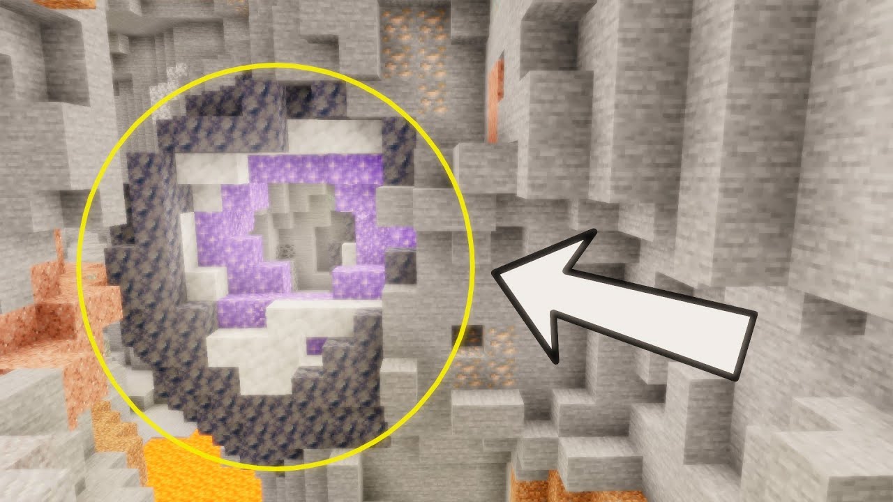 Minecraft 1.17 Seed with AMETHYST GEODE Glitch? | Caves and Cliffs ...