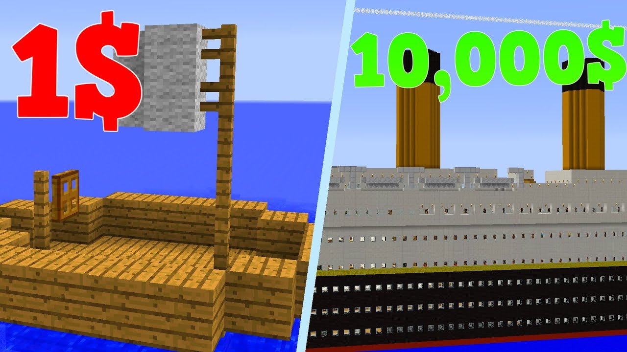 1$ Skib Vs 10,000$ Skib!? Dansk Minecraft - YouTube