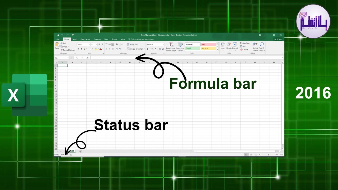 4 Excel 2016 Formula Bar Status Bar YouTube 4-excel-2016-formula-bar-status-bar-youtube