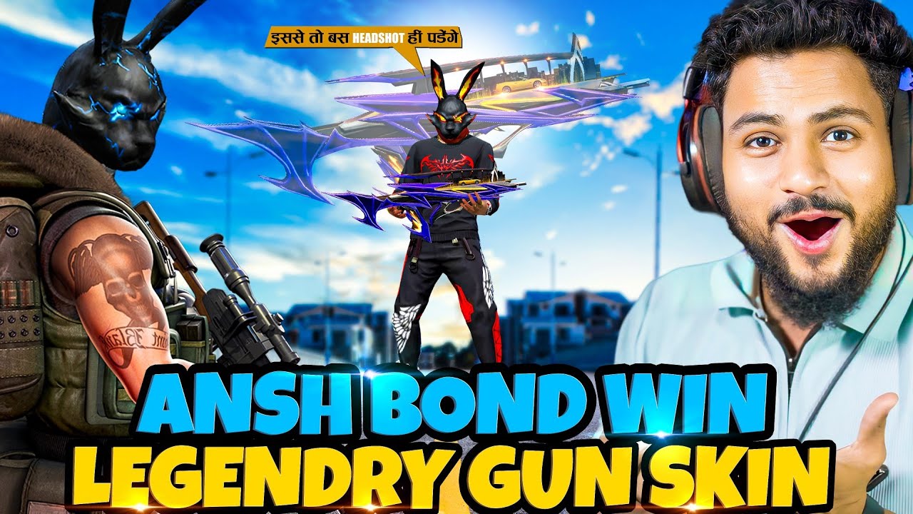 ANSH BOND VS V BADGE LIVE STREAMER 💀 Rai Won New Gun Skin 🤑 आजा Ansh ...