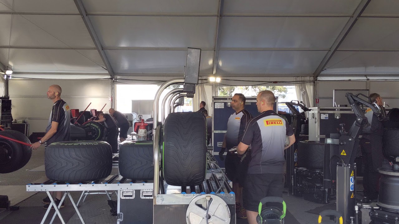 2019 Australian GP | Pirelli Fitting Intermediate Tyres - YouTube